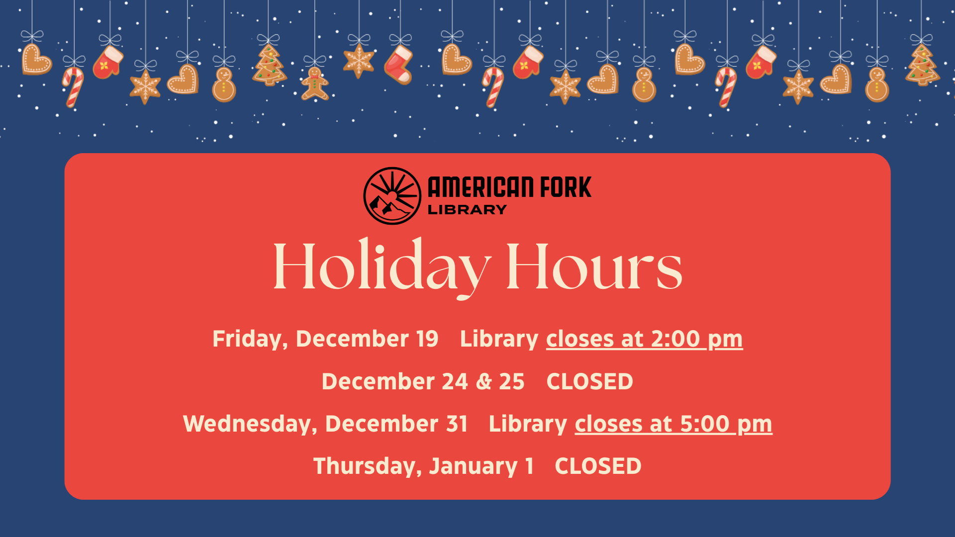 American Fork Library: December Newsletter